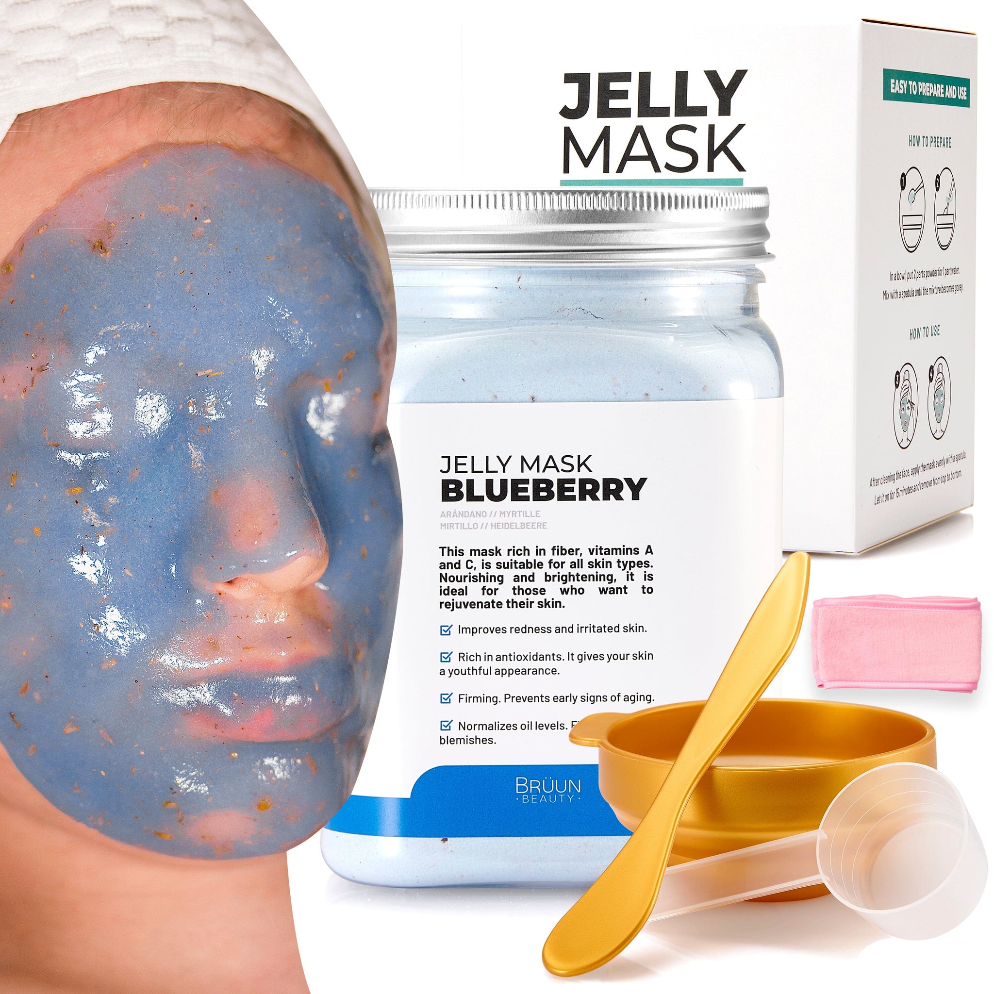 Blueberry Burst Jelly Mask Jar Face Care Rubber Mask