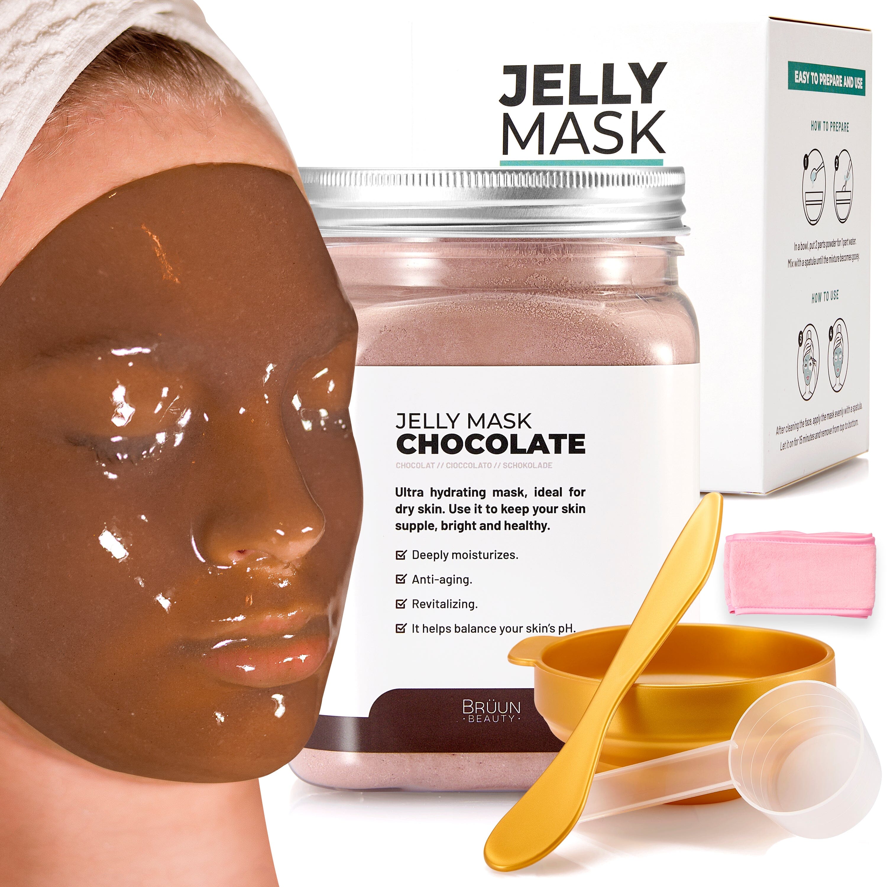 Chocolate Jelly Mask Jar Face Care Rubber Mask