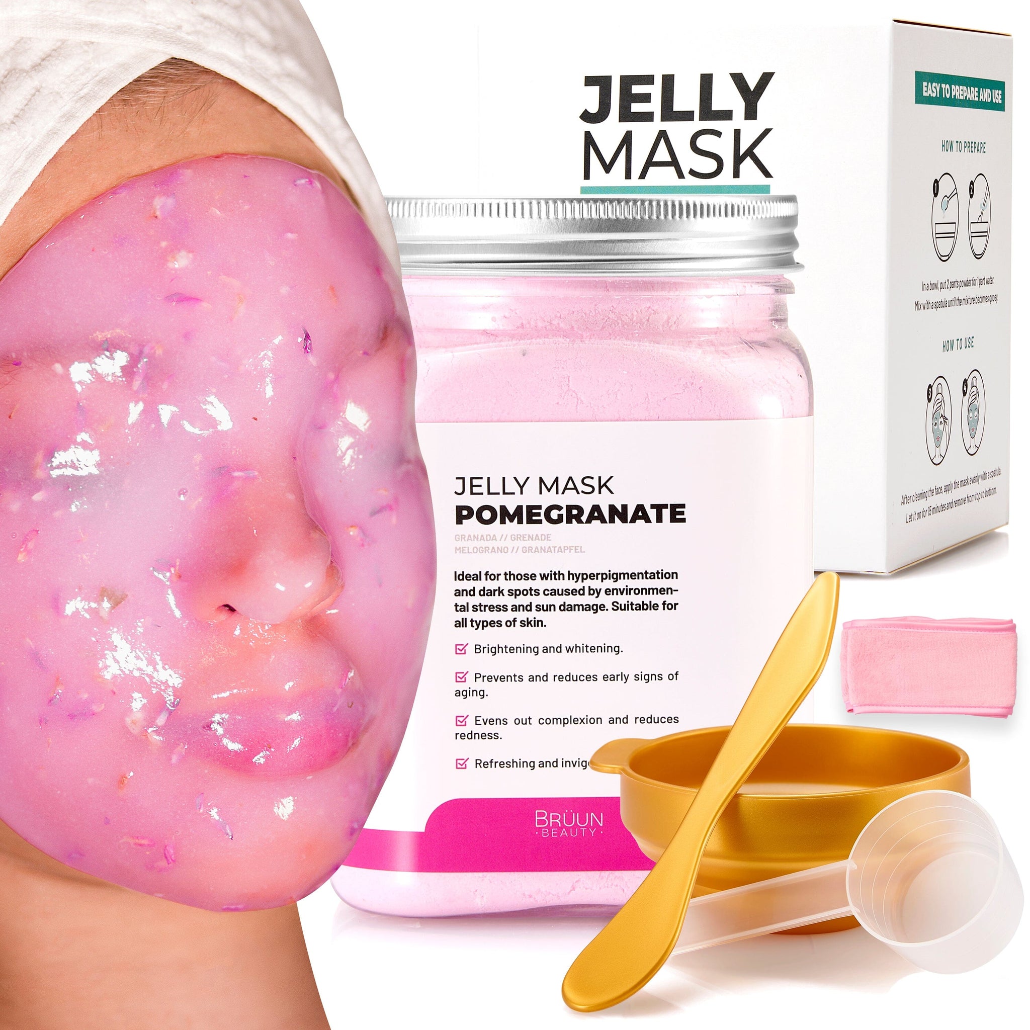 Pomegranate Jelly Mask Jar Face Care Rubber Mask